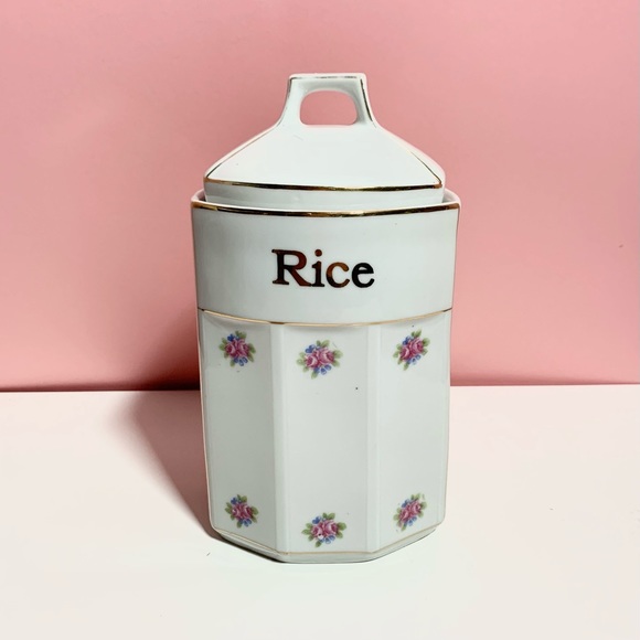 Vintage | Accents | Vintage Germany Rose Rice Canister | Poshmark